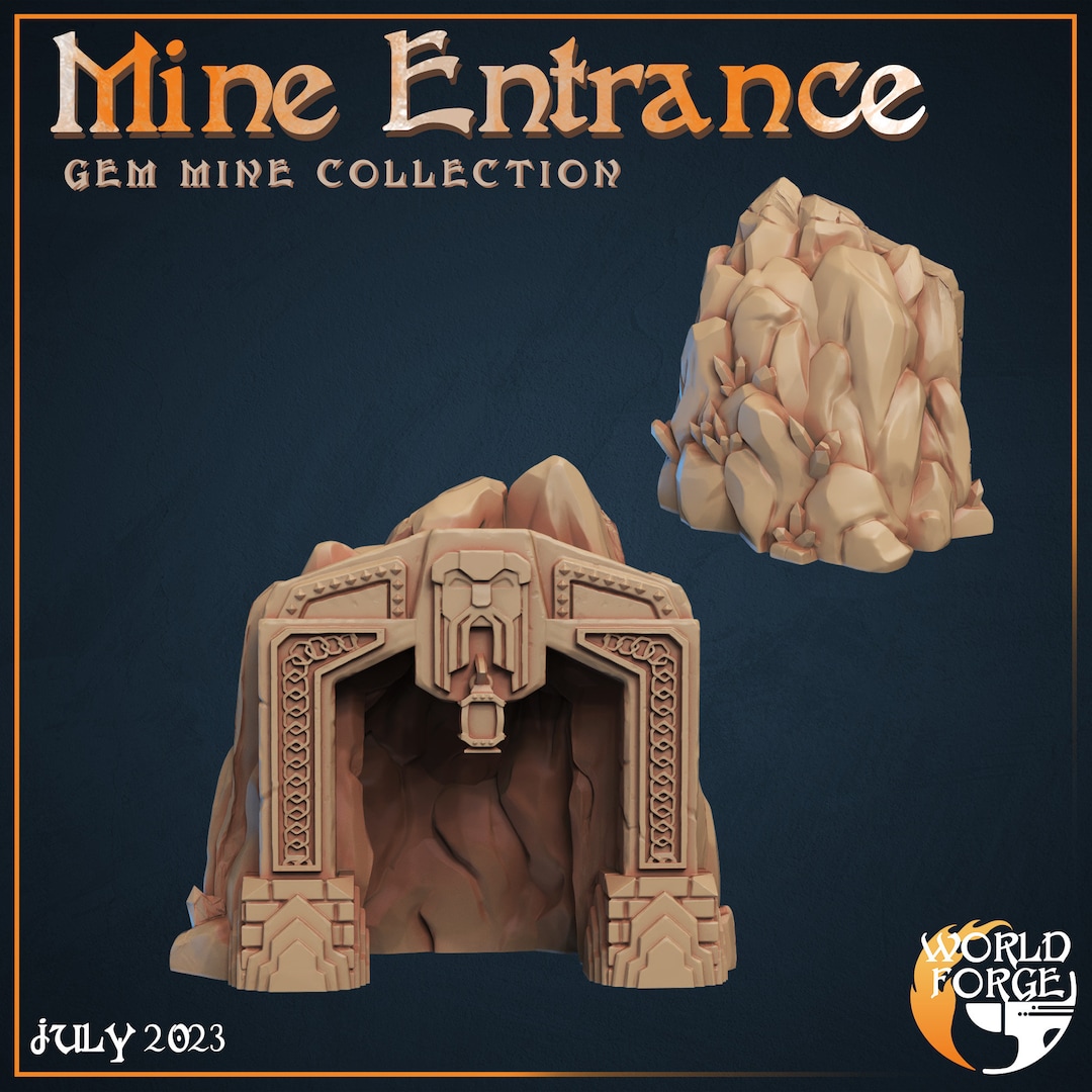 Mine Entrance - Dwarven Gem Mine Collection - 32mm Scale - Unpainted ...