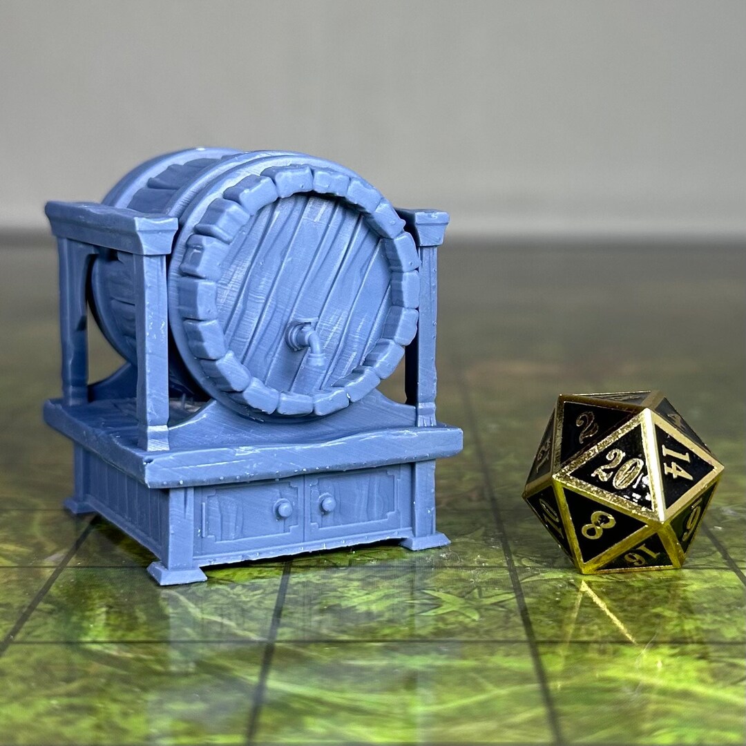 Big Barrel - Tavern Set - 32mm Scale - Unpainted Miniature for Dnd ...
