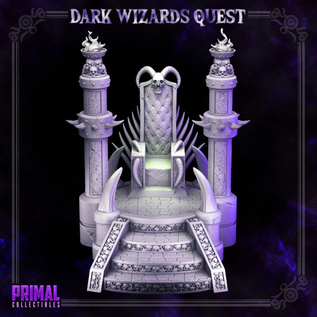 Boss Throne Dark Wizards Set Masters of Dungeons Quest Unpainted ...