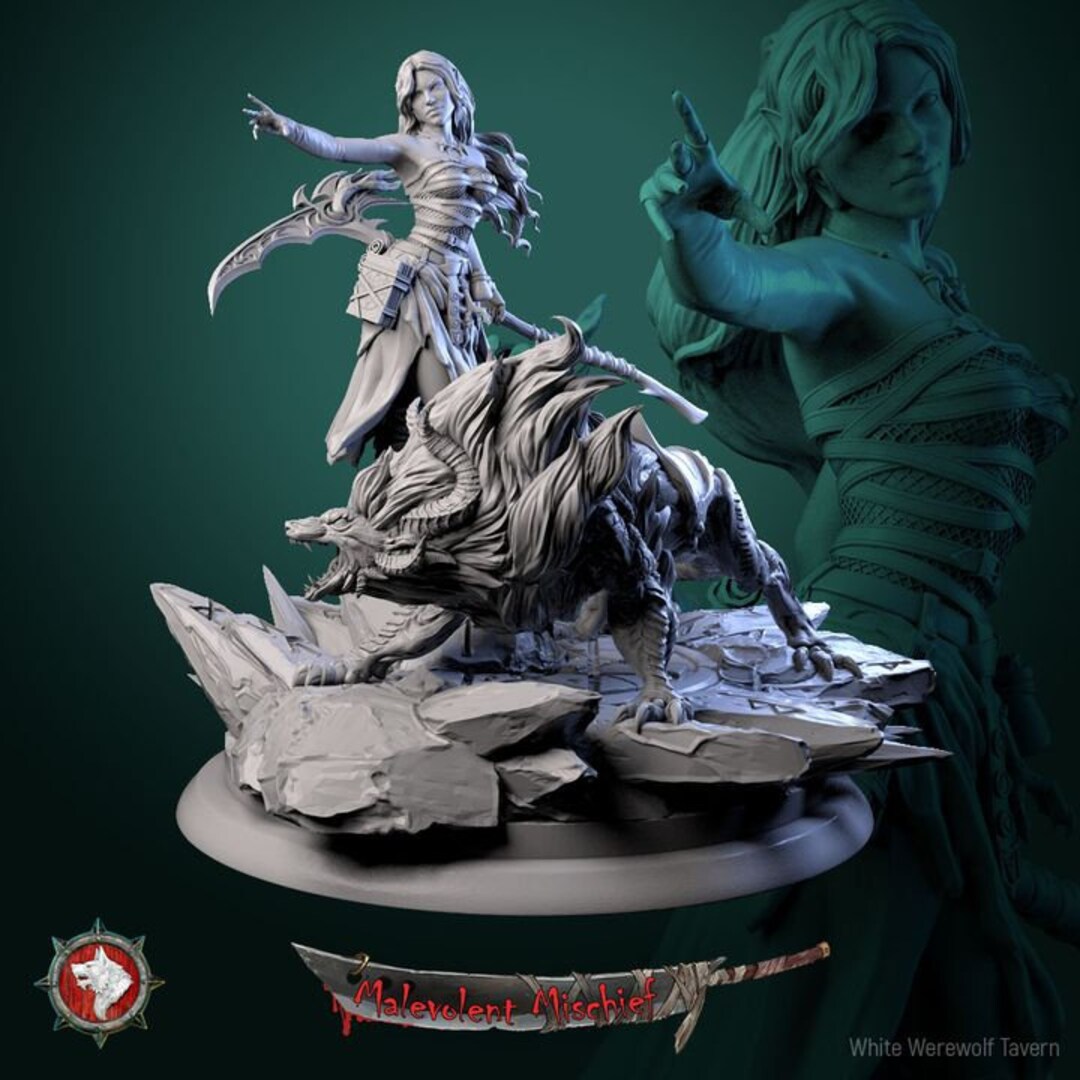 Alberta the Soulflayer - 32mm Scale - Unpainted Miniature - Etsy