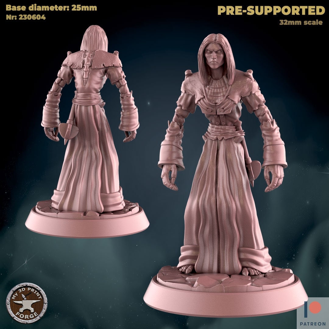 Female Undead Priest, Starting Gear 2 Poses 32mm Scale Unpainted ...