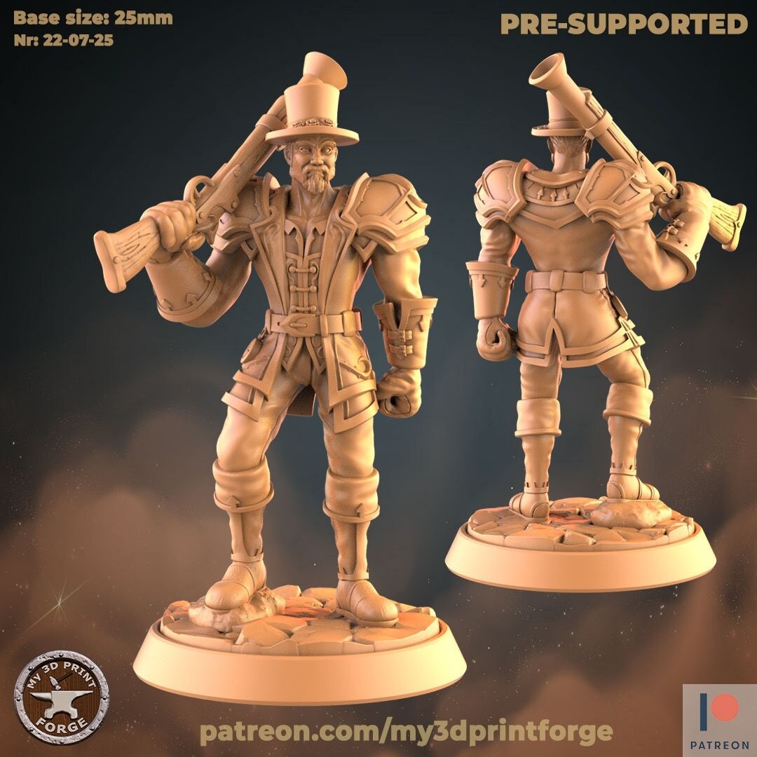 Human Hunter Male Unpainted Miniature - Etsy