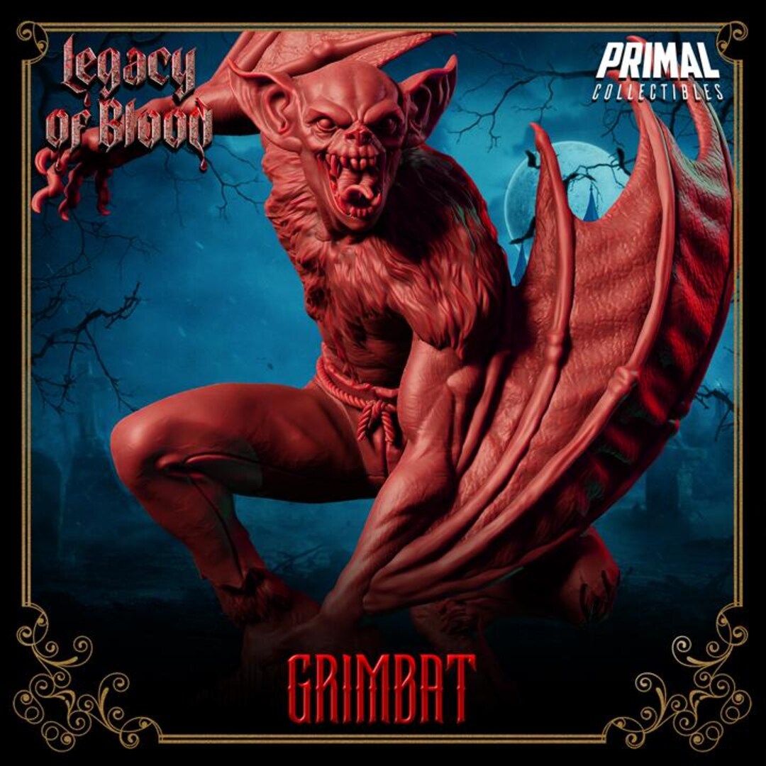 Werebat, Grimbat, Legacy of Blood - Unpainted Miniature - Etsy