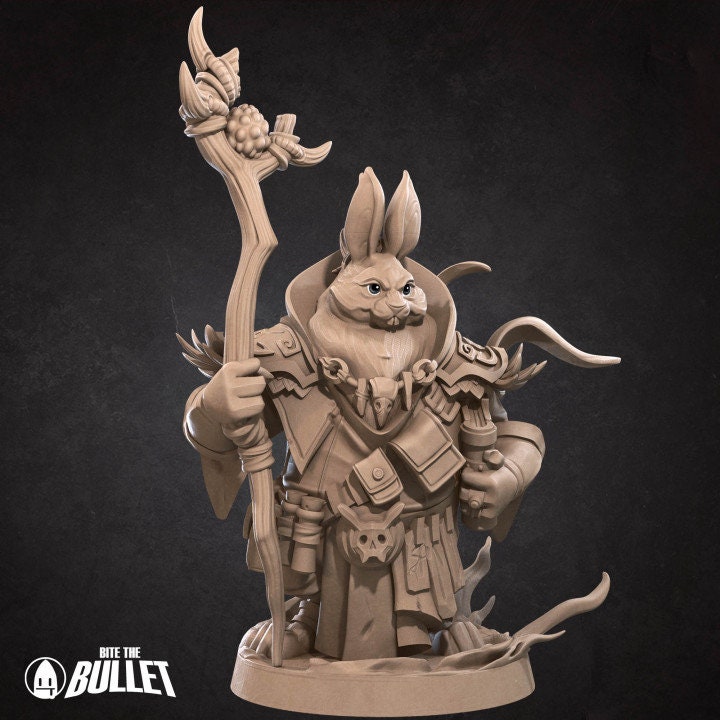 Rabbitfolk Warlock - Unpainted Miniature - Etsy