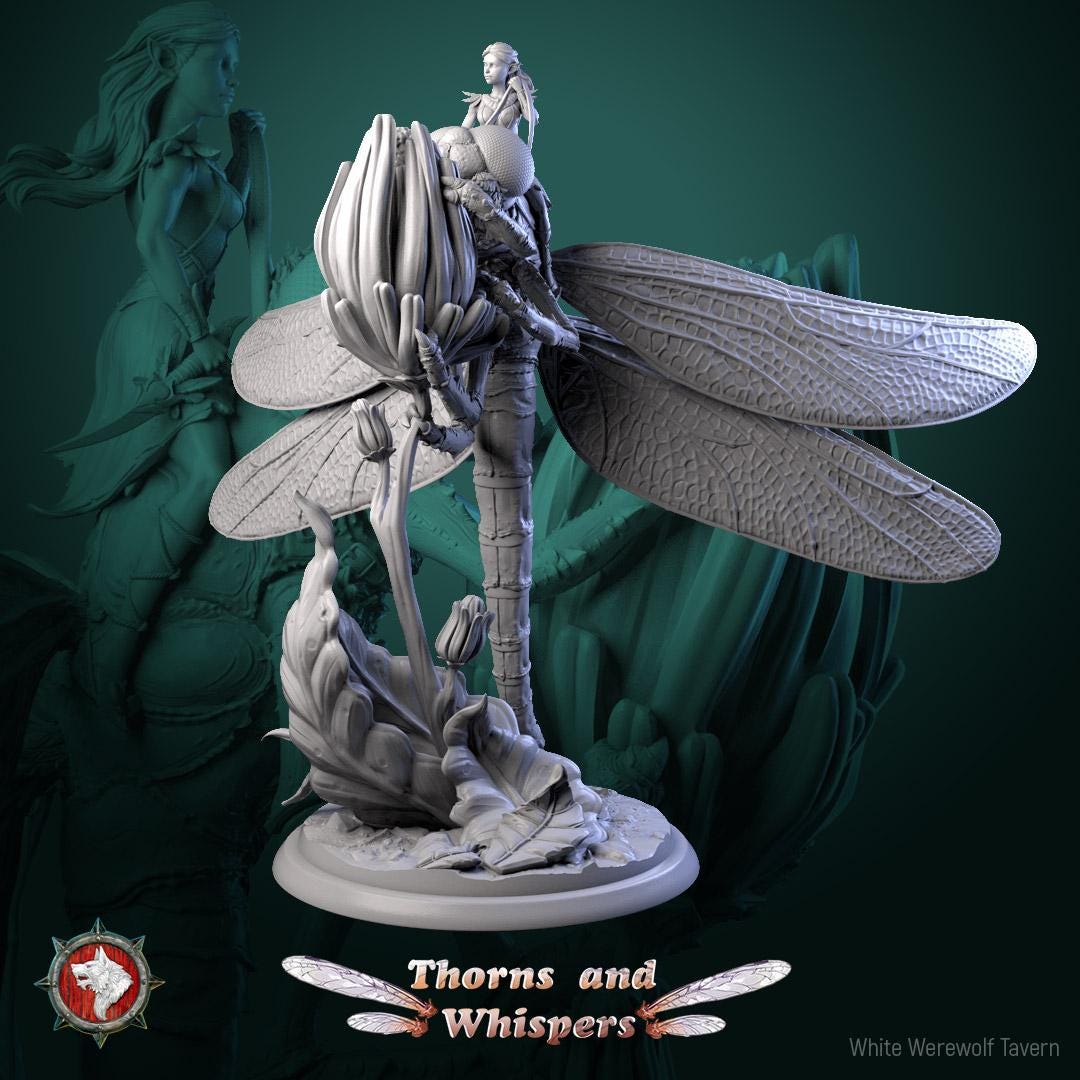 Dragonwing Scouts, Giant Dragonfly Mounts - Unpainted Miniature - Etsy