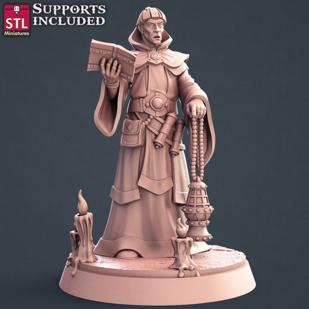 Priest Unpainted Miniature - Etsy