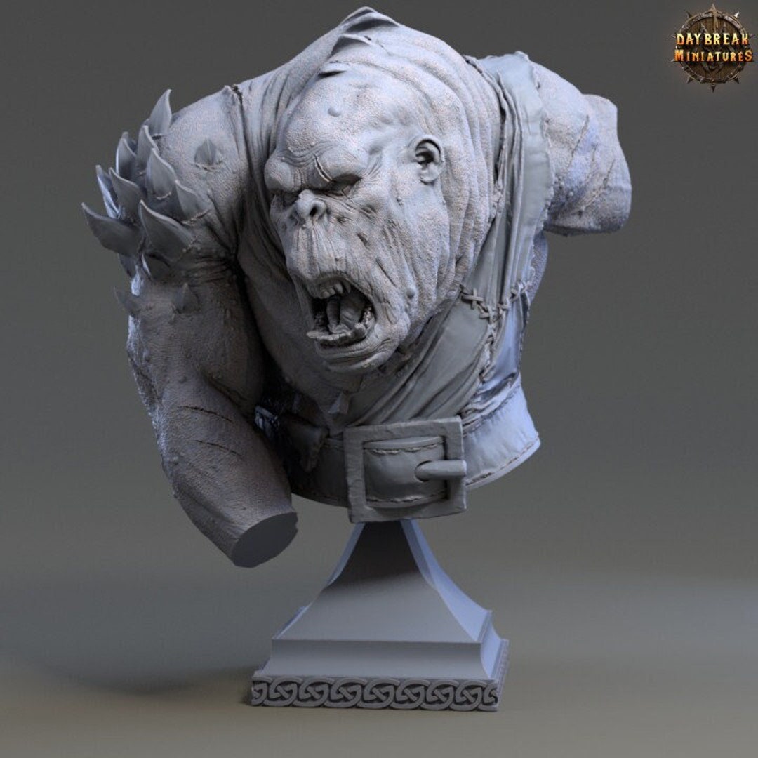 Okraa Grim - Ogre Bust - Etsy