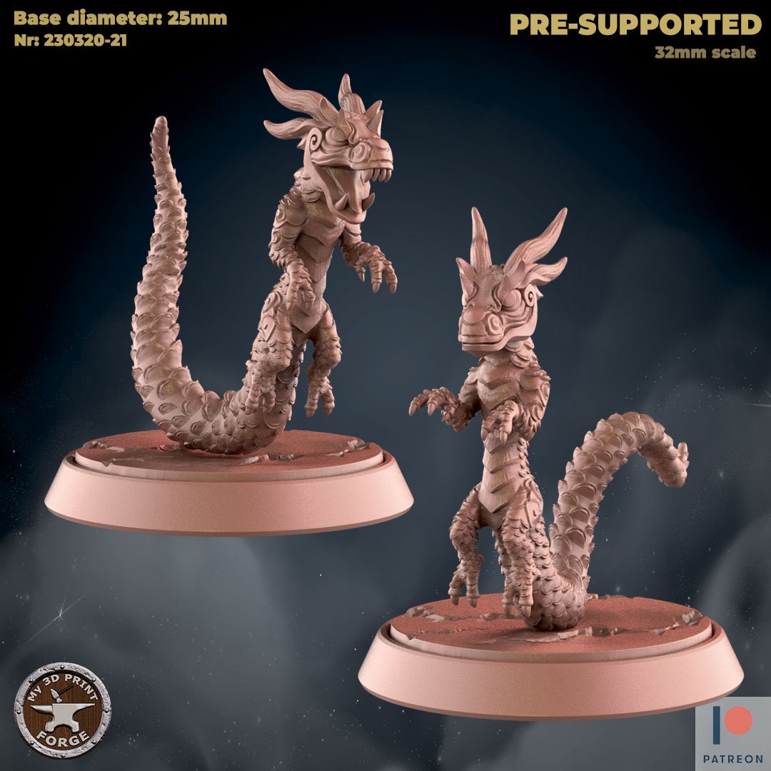 Serpent Dragon - Unpainted Miniature - Etsy
