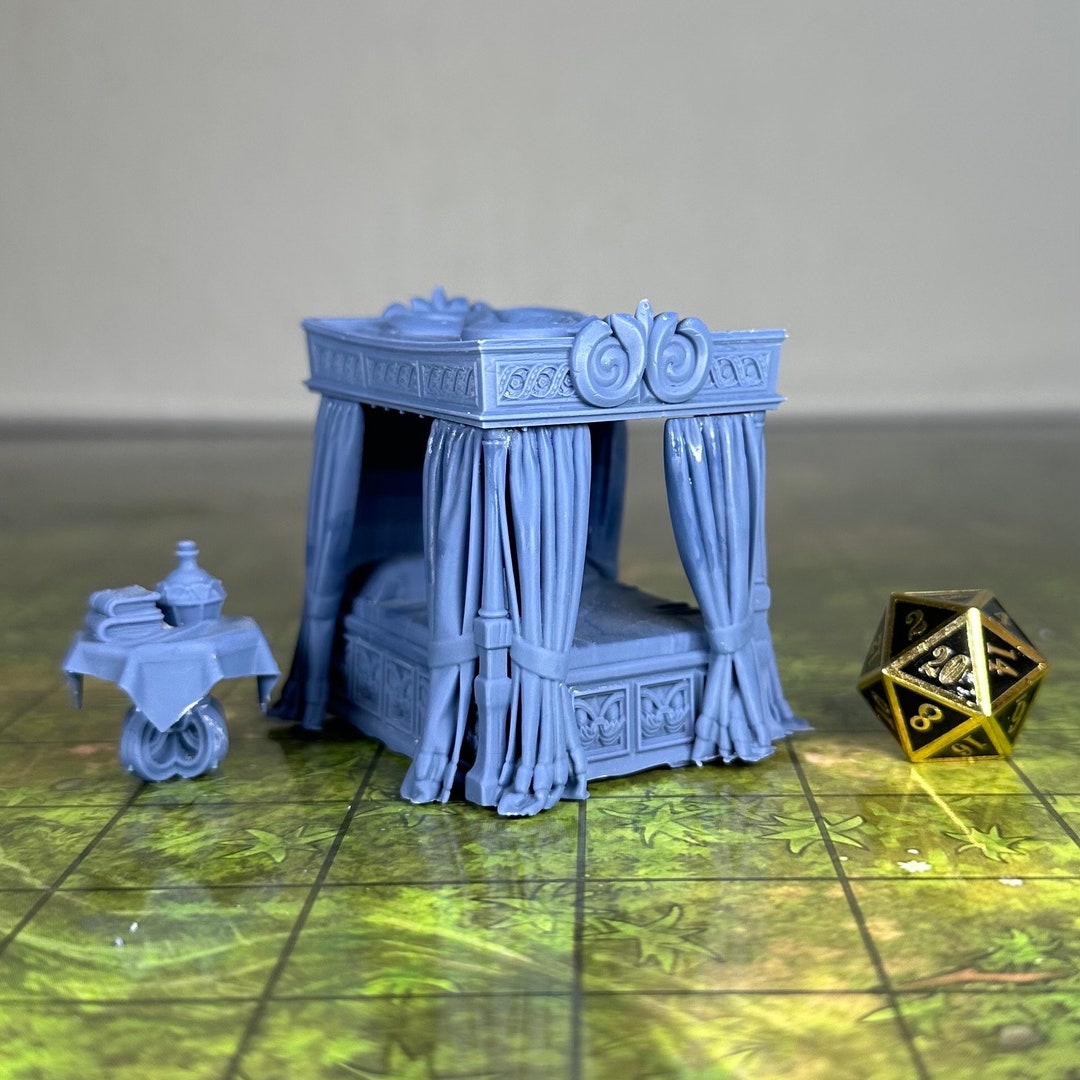 Bed 32mm Scale Unpainted Miniature for Dnd, Pathfinder, Tabletop Rpgs ...