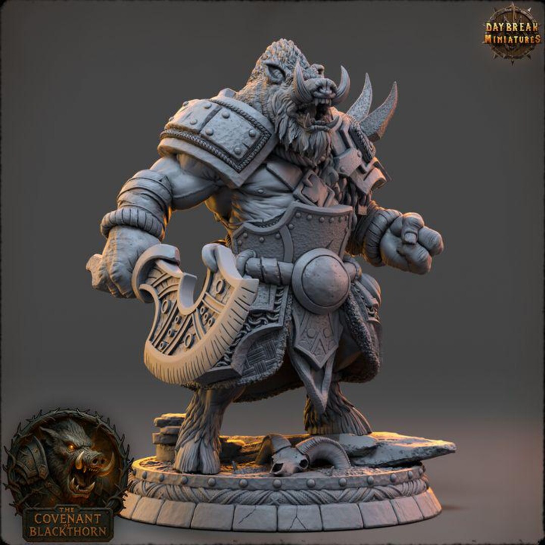 Druzz Warthide, Boarfolk - the Covenant of Blackthorn - Unpainted ...