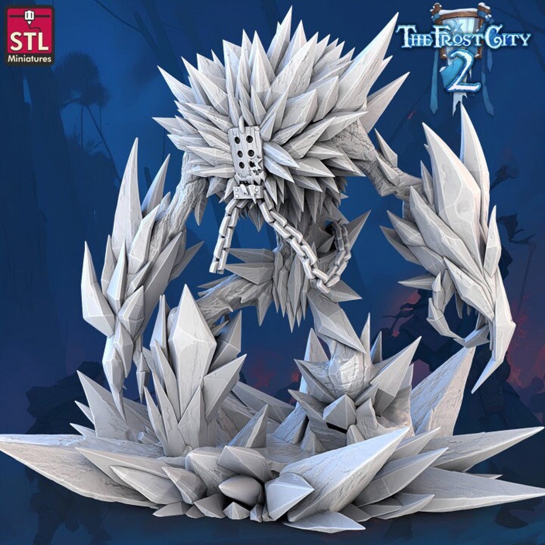Ice Elemental - Pose A - the Frost City - Unpainted Miniature - Etsy