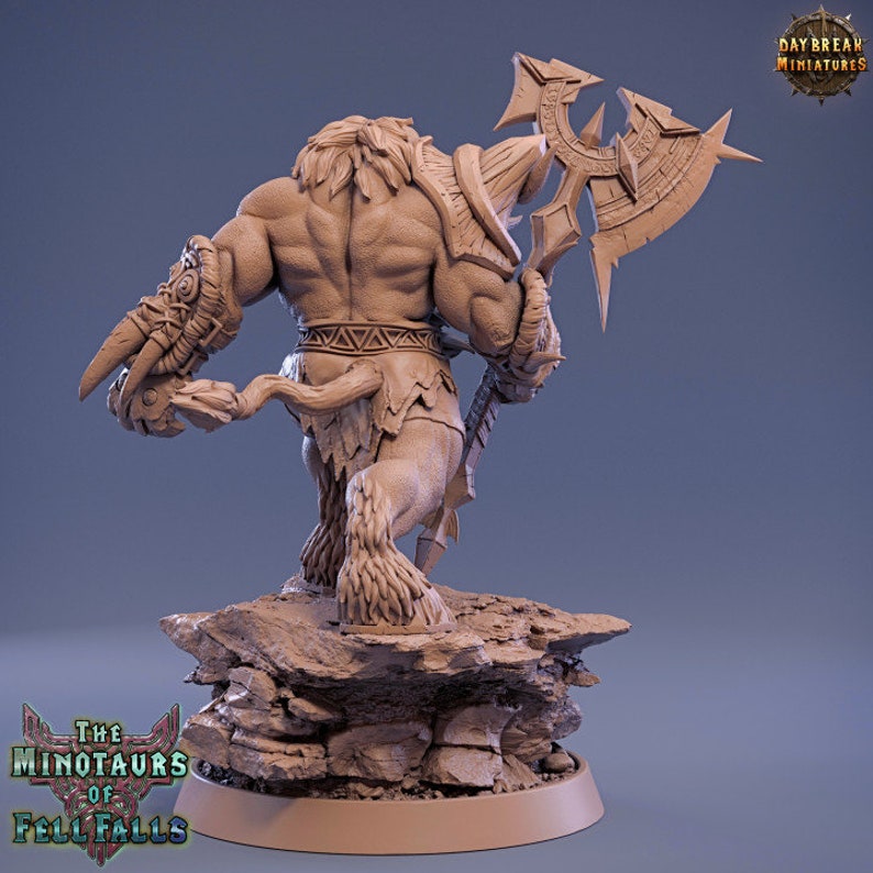 Blotus Gusher Minotaur Fighter Unpainted Miniature - Etsy