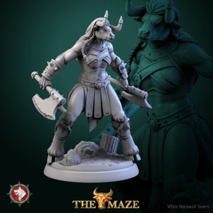 Beastman Charger - Female Minotaurs - Unpainted Miniature - Etsy