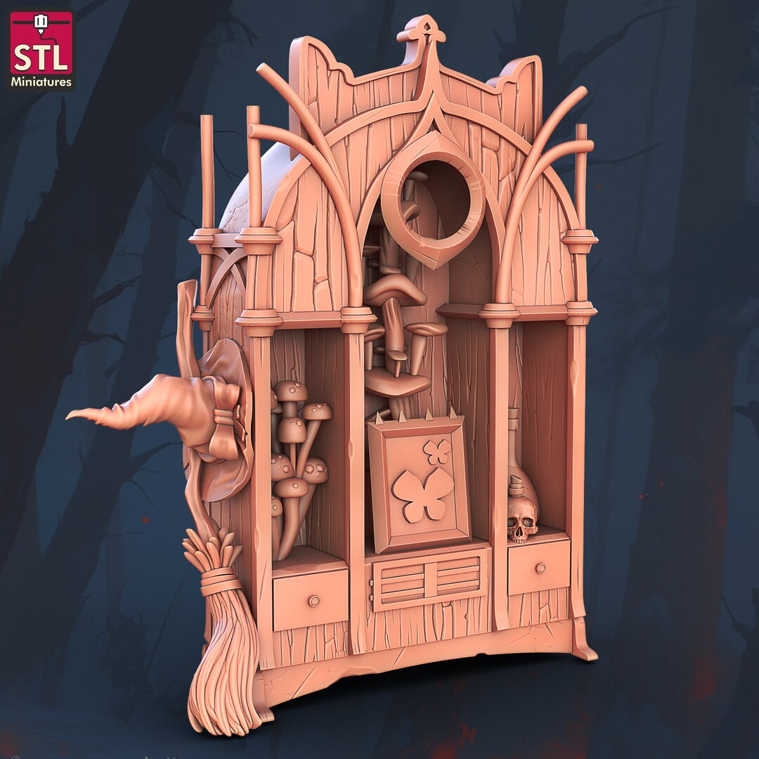Witch Shelf - Witches Council Set - 32mm Scale - Unpainted Miniature ...