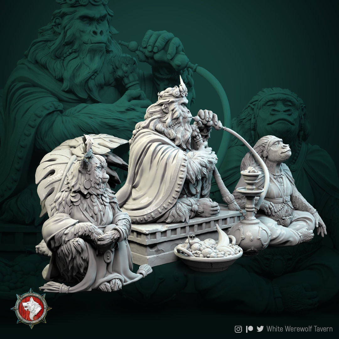 Monkey King Unpainted Miniature - Etsy