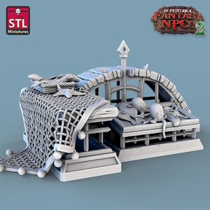 Fish Vendor Set, Fishmonger Miniature - Npcs & Townsfolk - 32mm Scale ...