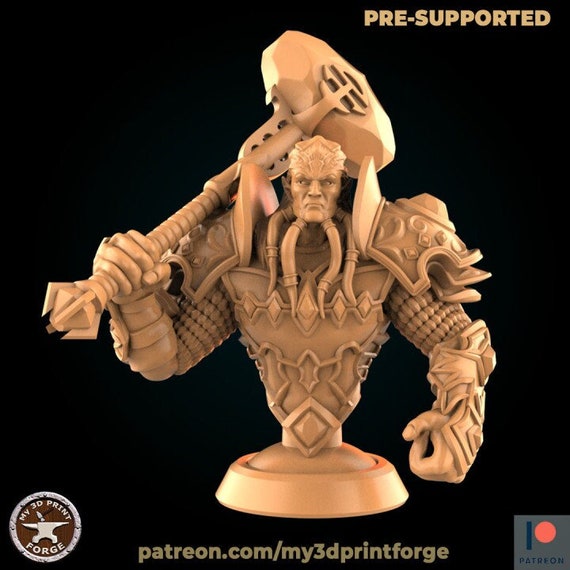 Draenei Paladin Unpainted Miniature | Etsy