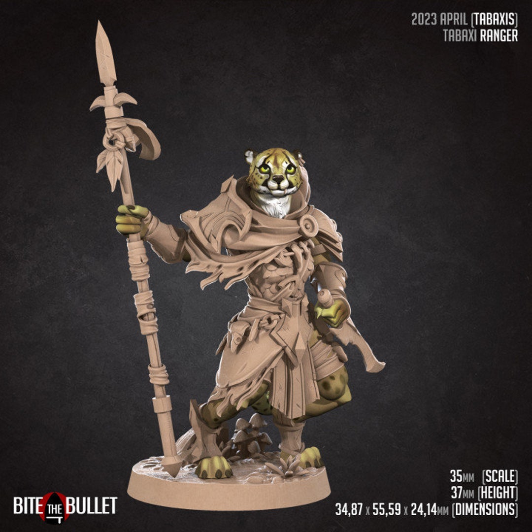 Tabaxi Ranger Unpainted Miniature - Etsy
