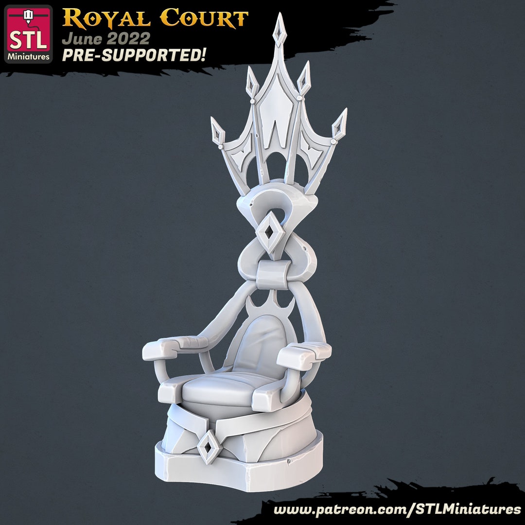 Queen's Throne Royal Court Set Unpainted Miniature - Etsy