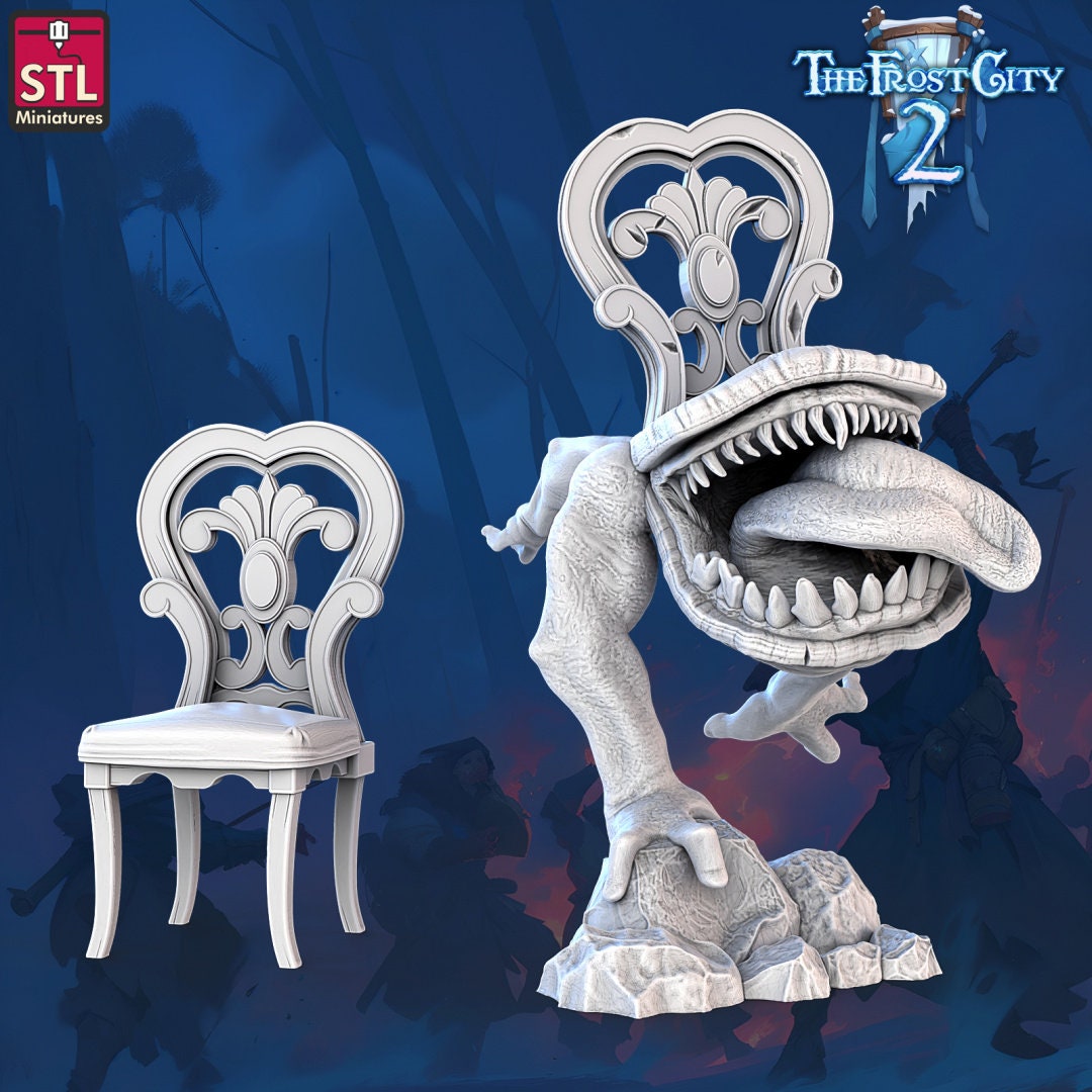 Mimic Chair - the Frost City - Unpainted Miniature - Etsy
