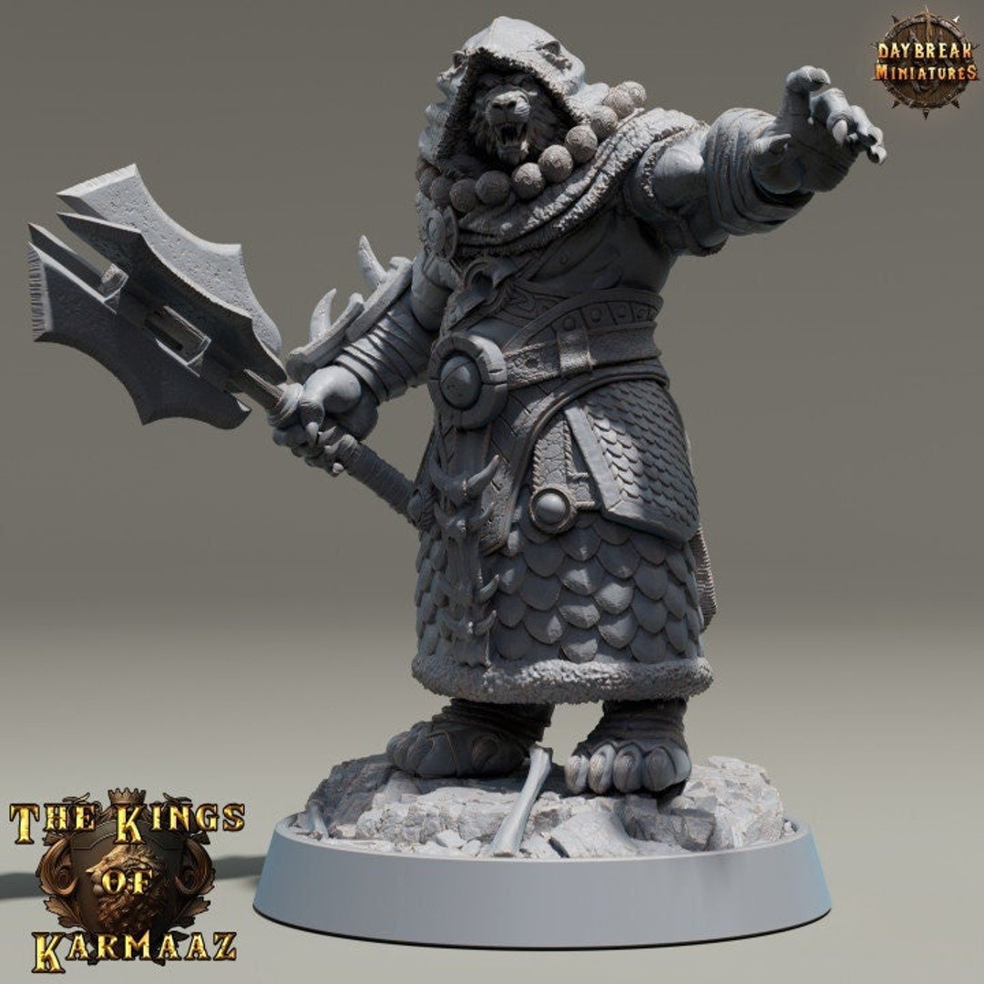 King Dawntredder - Lionfolk - Unpainted Miniature - Etsy