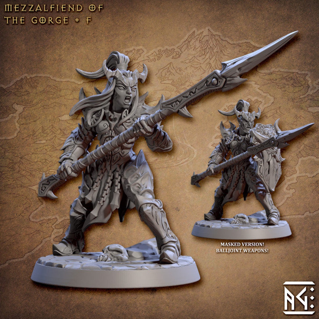 Mezzalfiend of the Gorge Pose F Unpainted Miniature - Etsy