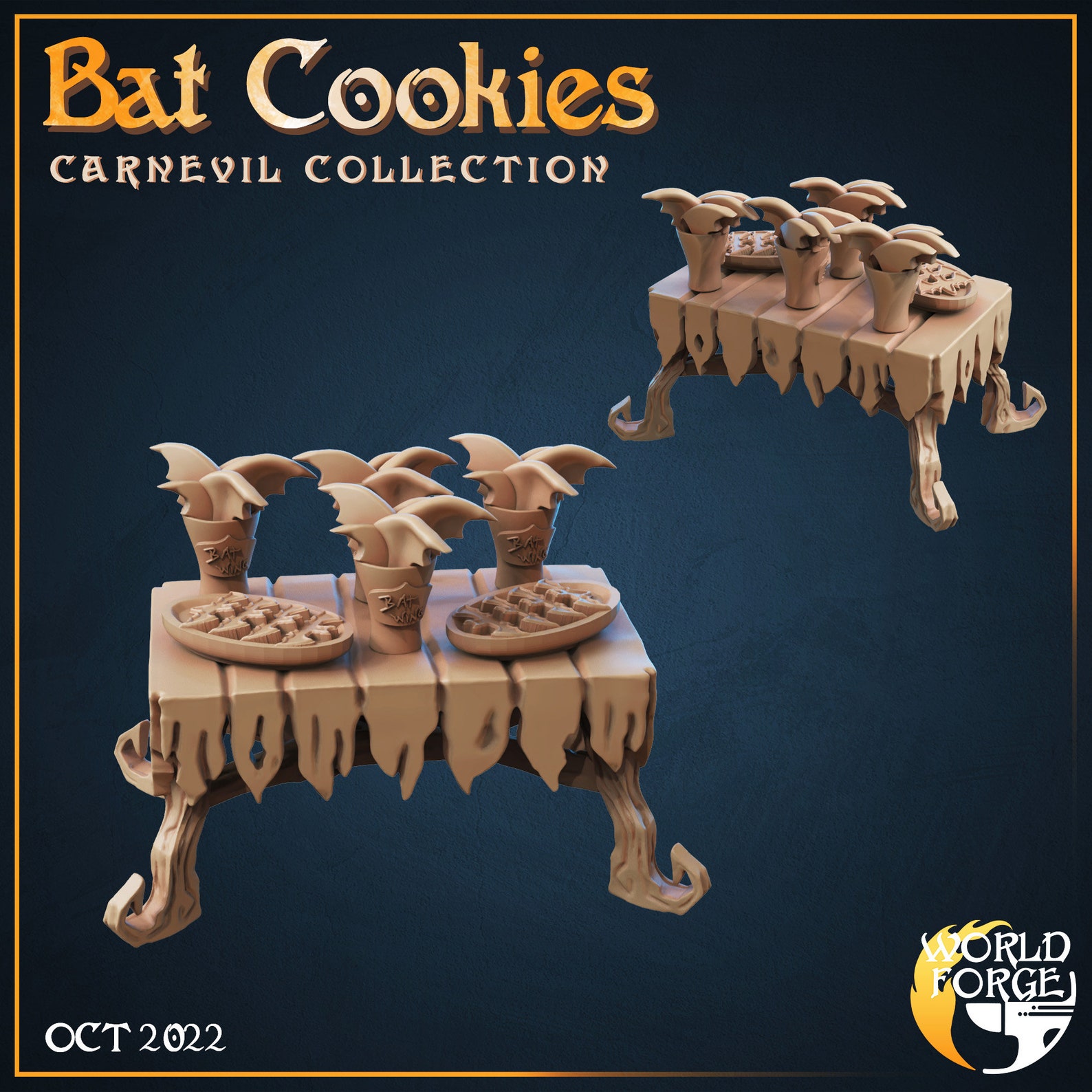 Carnival Food - 3 Tables - Carnevil Collection - Unpainted Miniature - Etsy