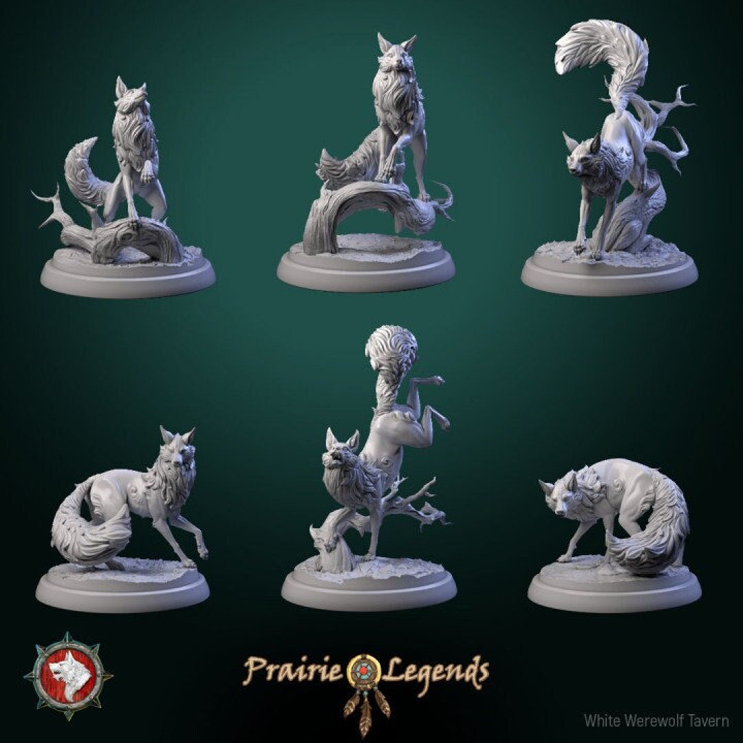 Magic Fox - Unpainted Miniatures - Etsy