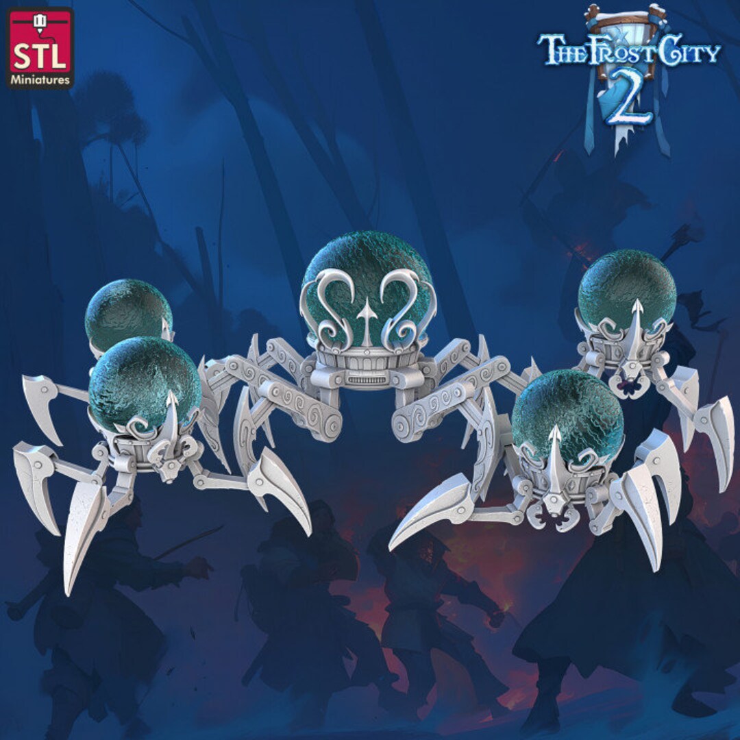 Glass Spiders - the Frost City - Unpainted Miniature - Etsy