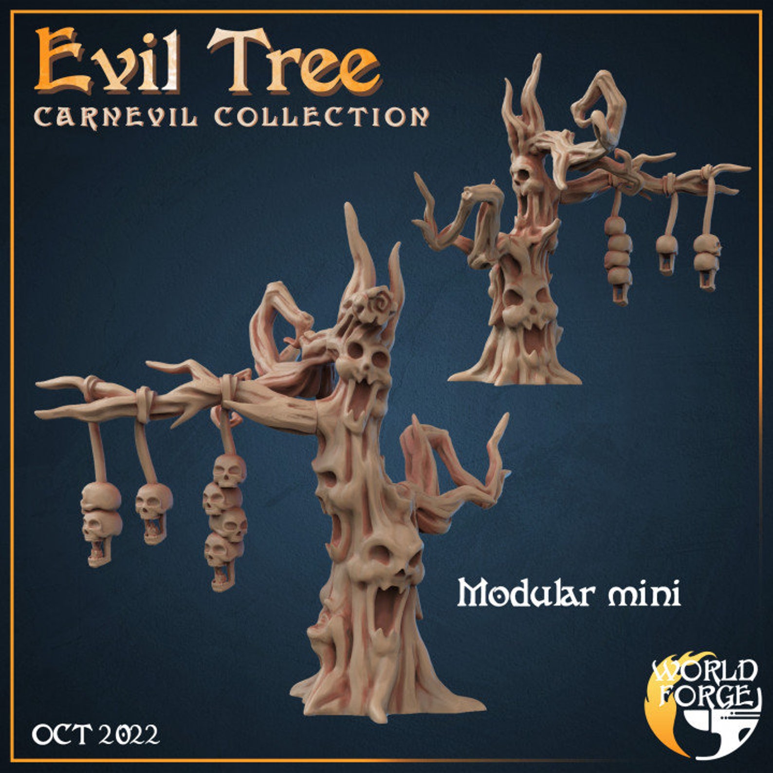 Evil Trees - 2 Poses - Carnevil Collection - Unpainted Miniature - Etsy