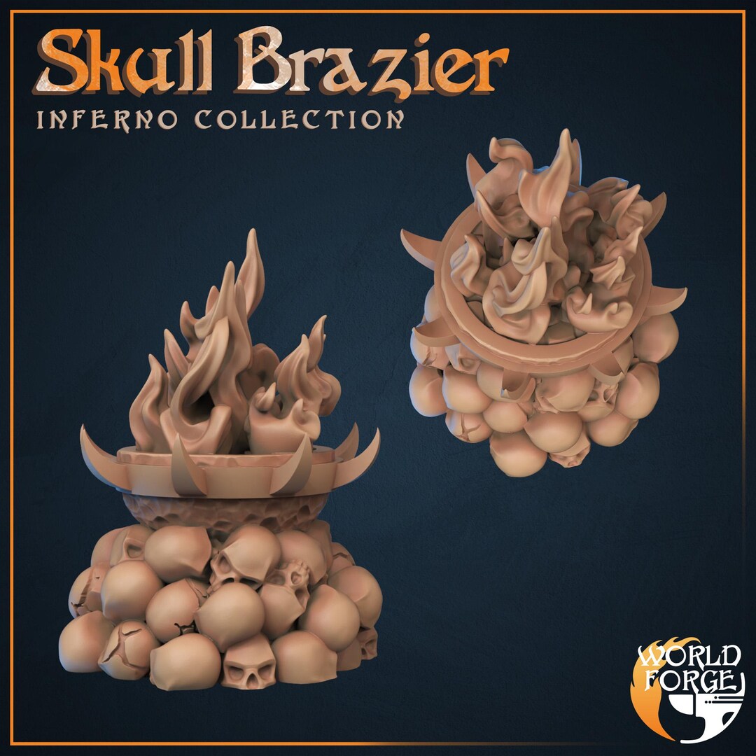 Skull Brazier - Inferno Collection - 32mm Scale - Unpainted Miniature ...