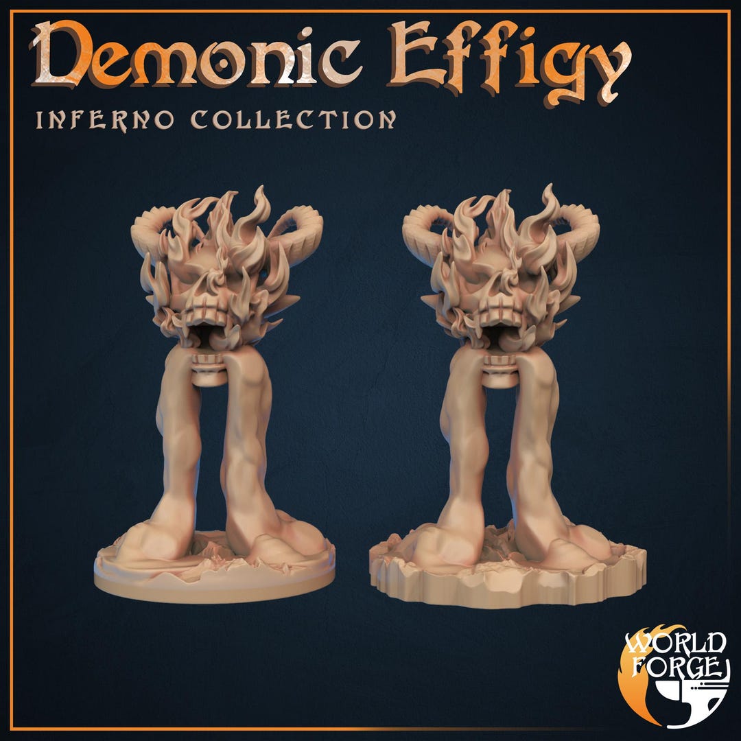 Demonic Effigy - Inferno Collection - 32mm Scale - Unpainted Miniature ...
