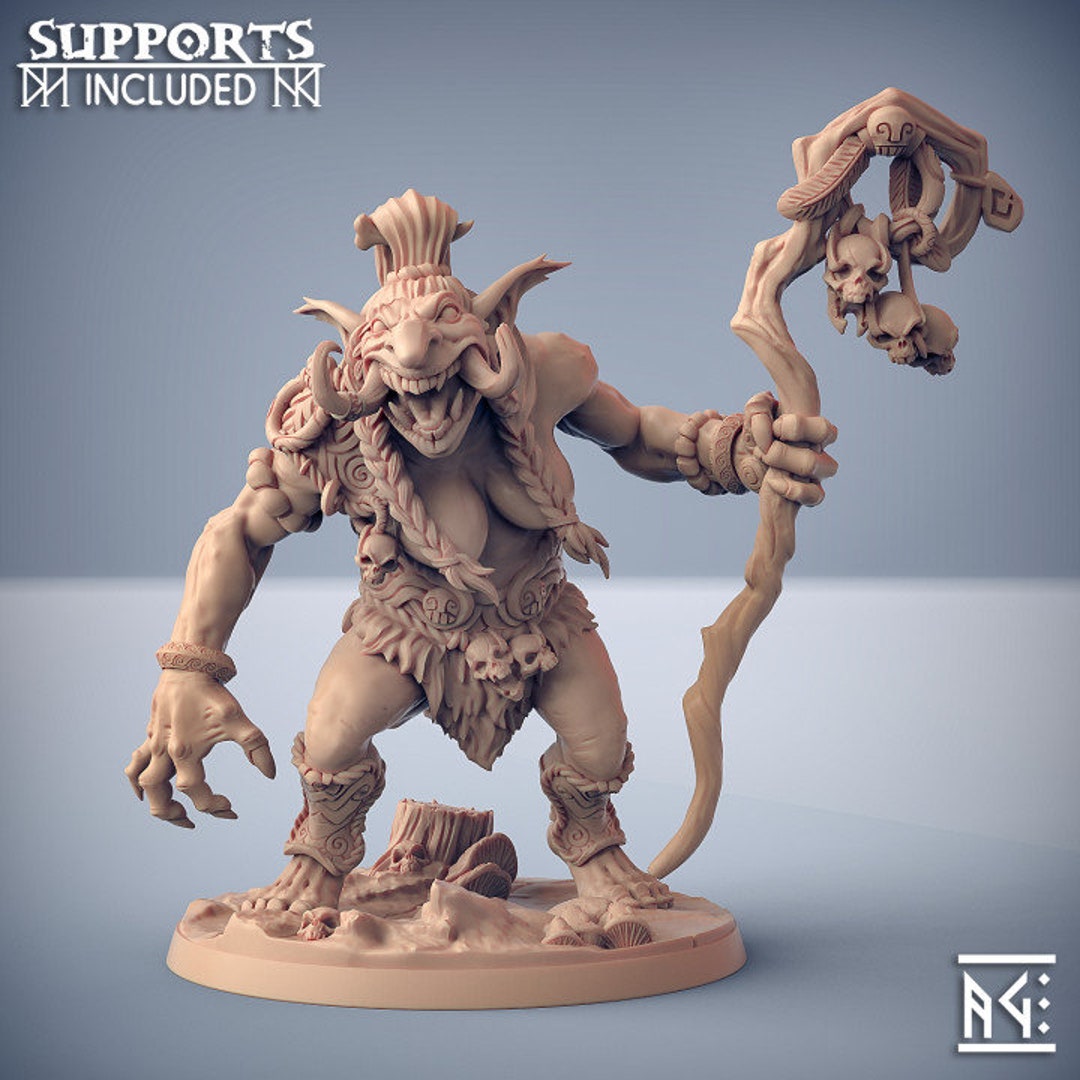 Troll Hag Pose C Svartwood Troll Set Unpainted Miniature - Etsy