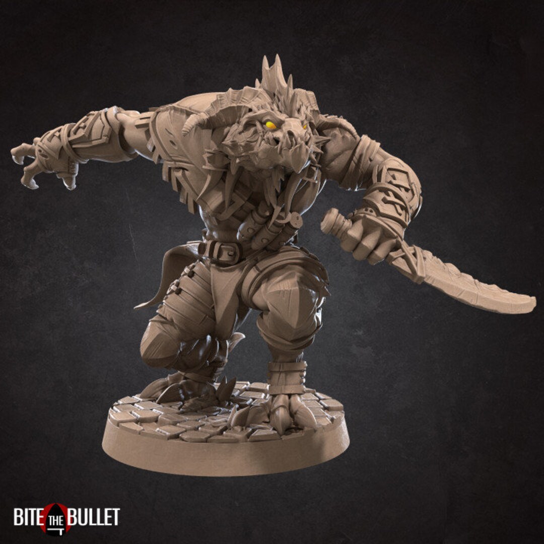 Dragonborn Rogue, Dragonborn Assassin - Unpainted Miniature - Etsy