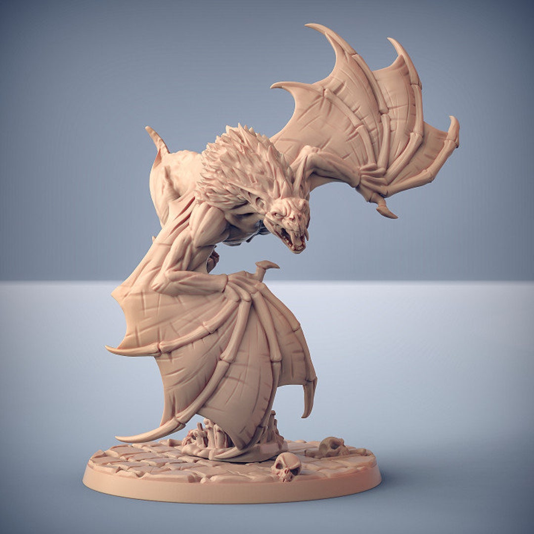Giant Bats, Vampire Bat - 3 Poses - Unpainted Miniature - Etsy