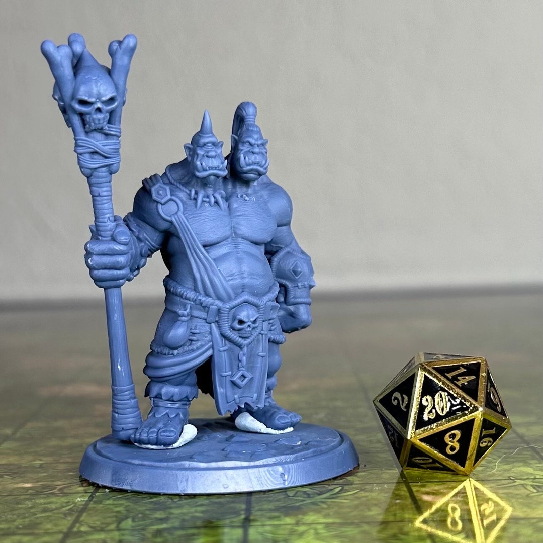 Two-headed Ogre Magi - 2 Poses - Unpainted Miniature - Etsy
