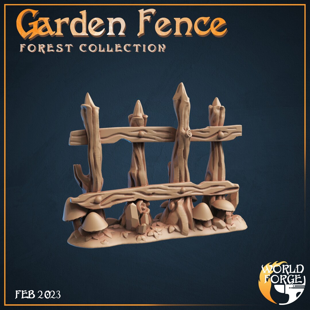Garden Fence - Magical Forest Collection - 32mm Scale - Unpainted ...