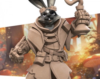 Harengon / Rabbitfolk Artificer Miniature D&D 5e Dungeons and Dragons ...