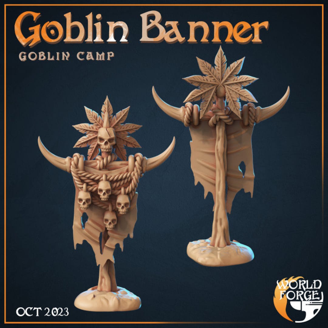 Goblin Banner, Goblin Camp Collection - Unpainted Miniature - Etsy