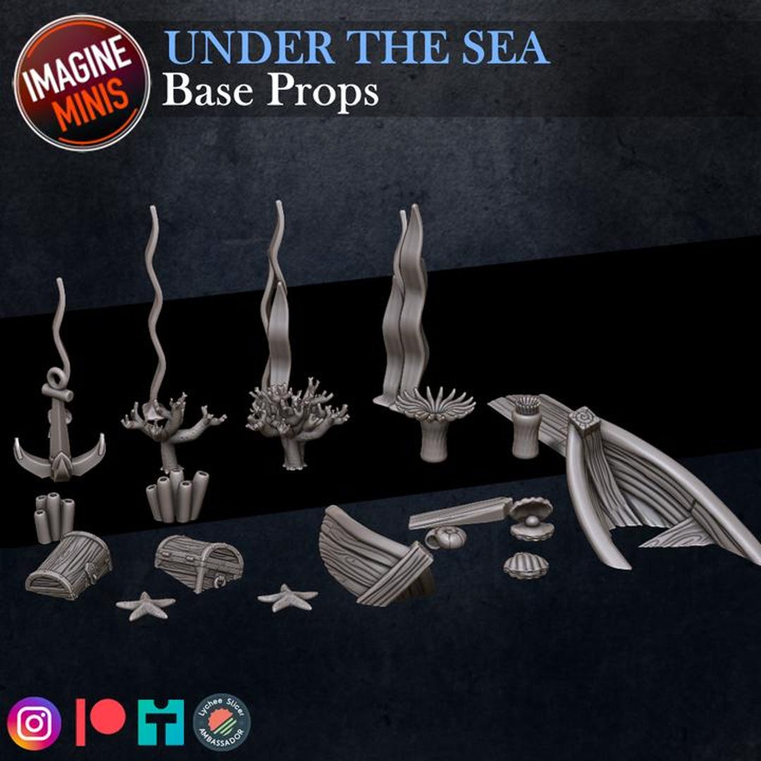 Basing Scatter Terrain, Under the Sea - 32mm Scale - Unpainted ...