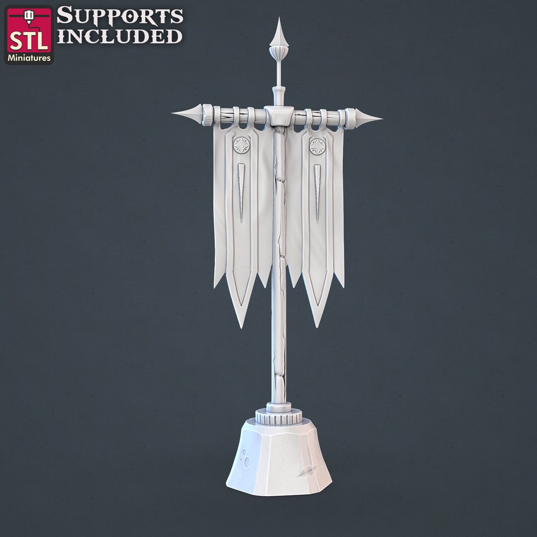 Jousting Banner - 32mm Scale - Unpainted Miniature for Dnd, Pathfinder ...