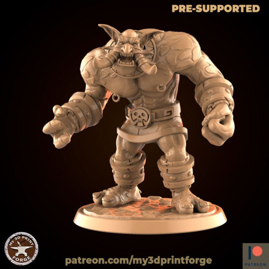 Dire Troll Unpainted Miniature - Etsy