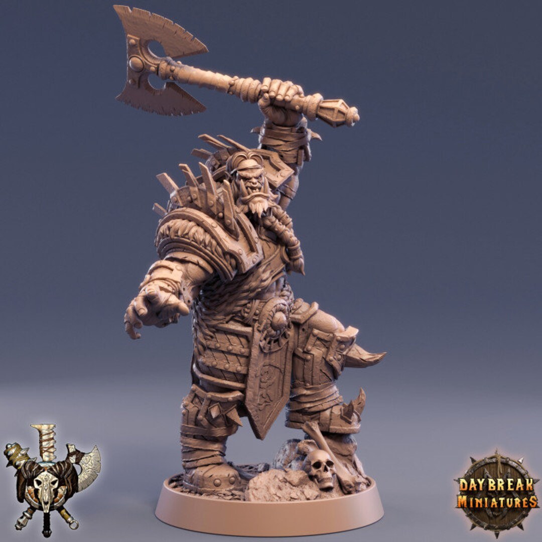 Cutter Cadenza - Orc Barbarian - Unpainted Miniature - Etsy