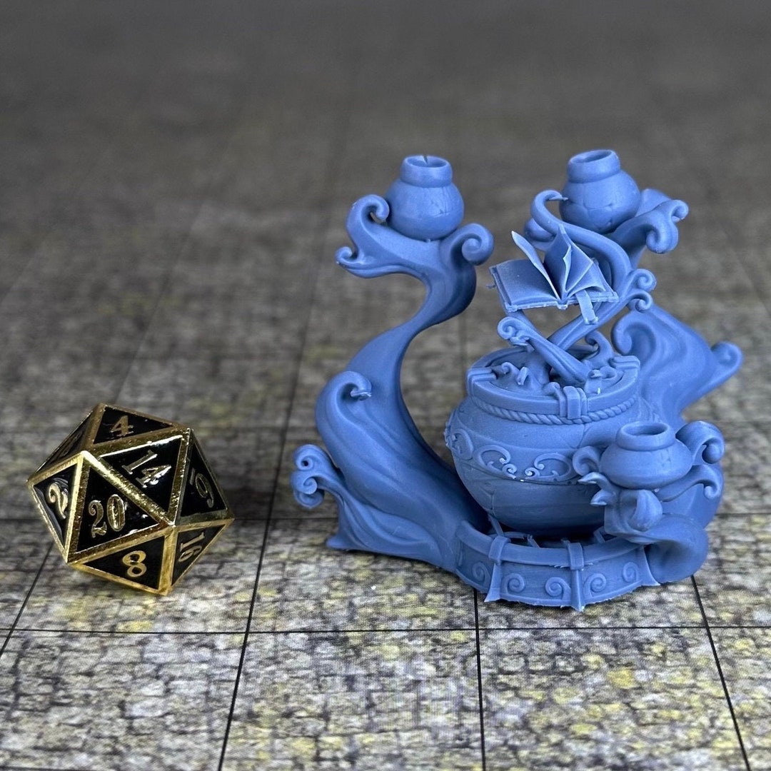 Steaming Cauldron - Unpainted Miniature - Etsy