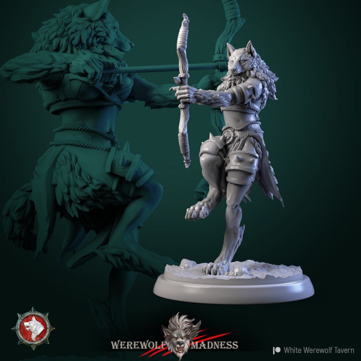 Female Werewolf Warriors - 6 Poses - Unpainted Miniature - Etsy