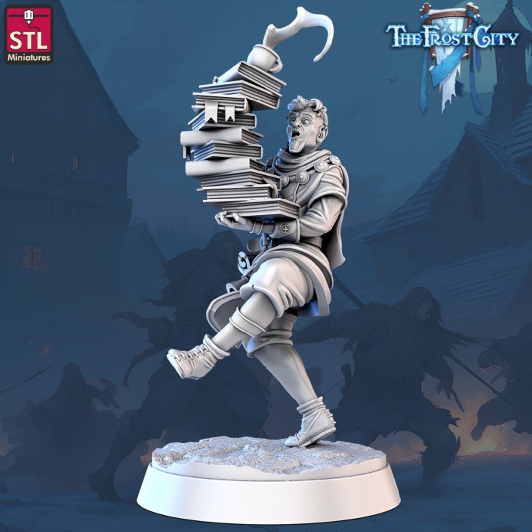 Mage Apprentice - Pose 2 - the Frost City - Unpainted Miniature - Etsy
