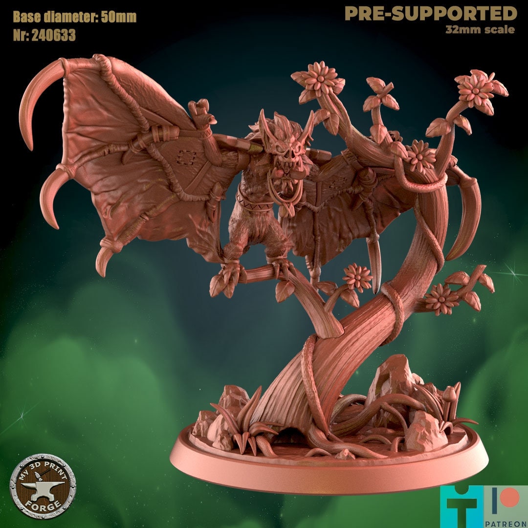 Bat Beast Shape Druid Set Unpainted Miniature - Etsy