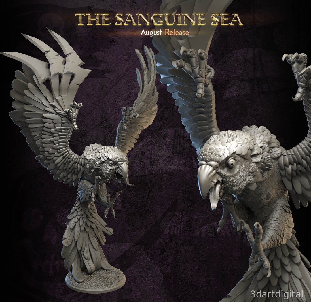 Giant Parrot, Big Polly - Sanguine Sea Set - 32mm Scale - Unpainted ...