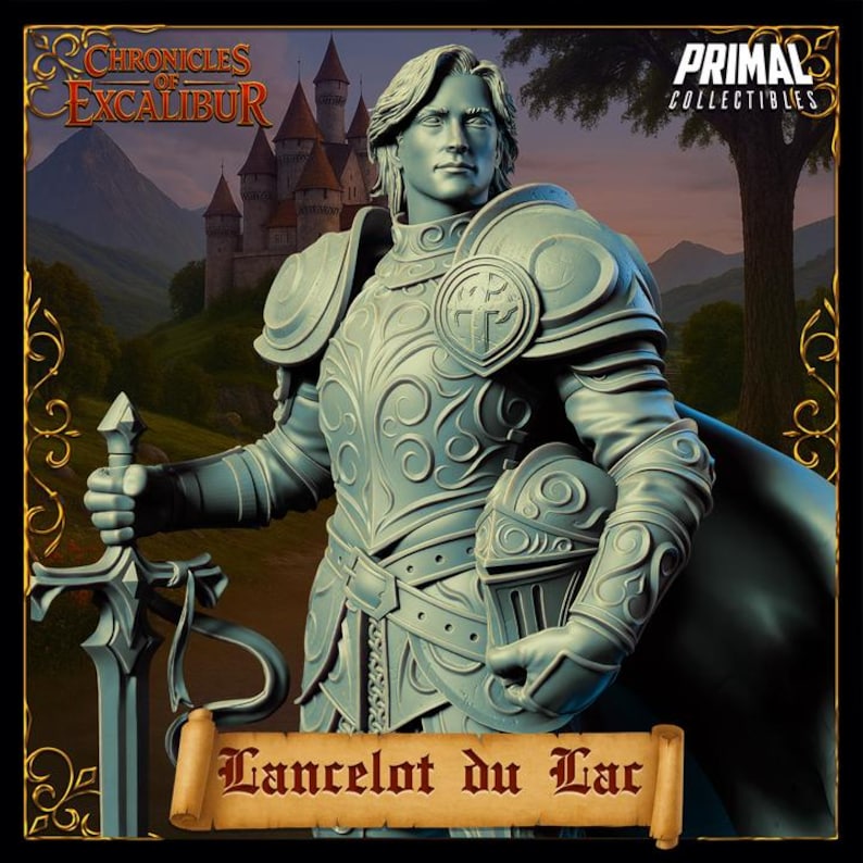 Lancelot Du Lac - Chronicles of Excalibur - Unpainted Miniature - Etsy