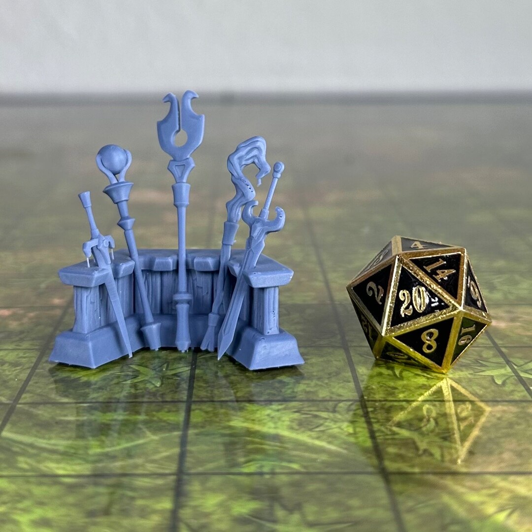 Weapon Rack - Wizard's Staff - 32mm Scale - Unpainted Miniature - Etsy